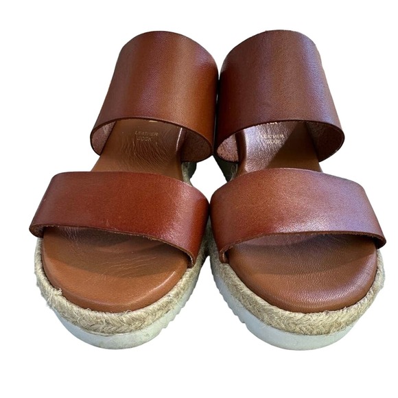 Bertuchi | Shoes | Bertuchi Leather Wedge Platform Sandal Brown Strappy ...